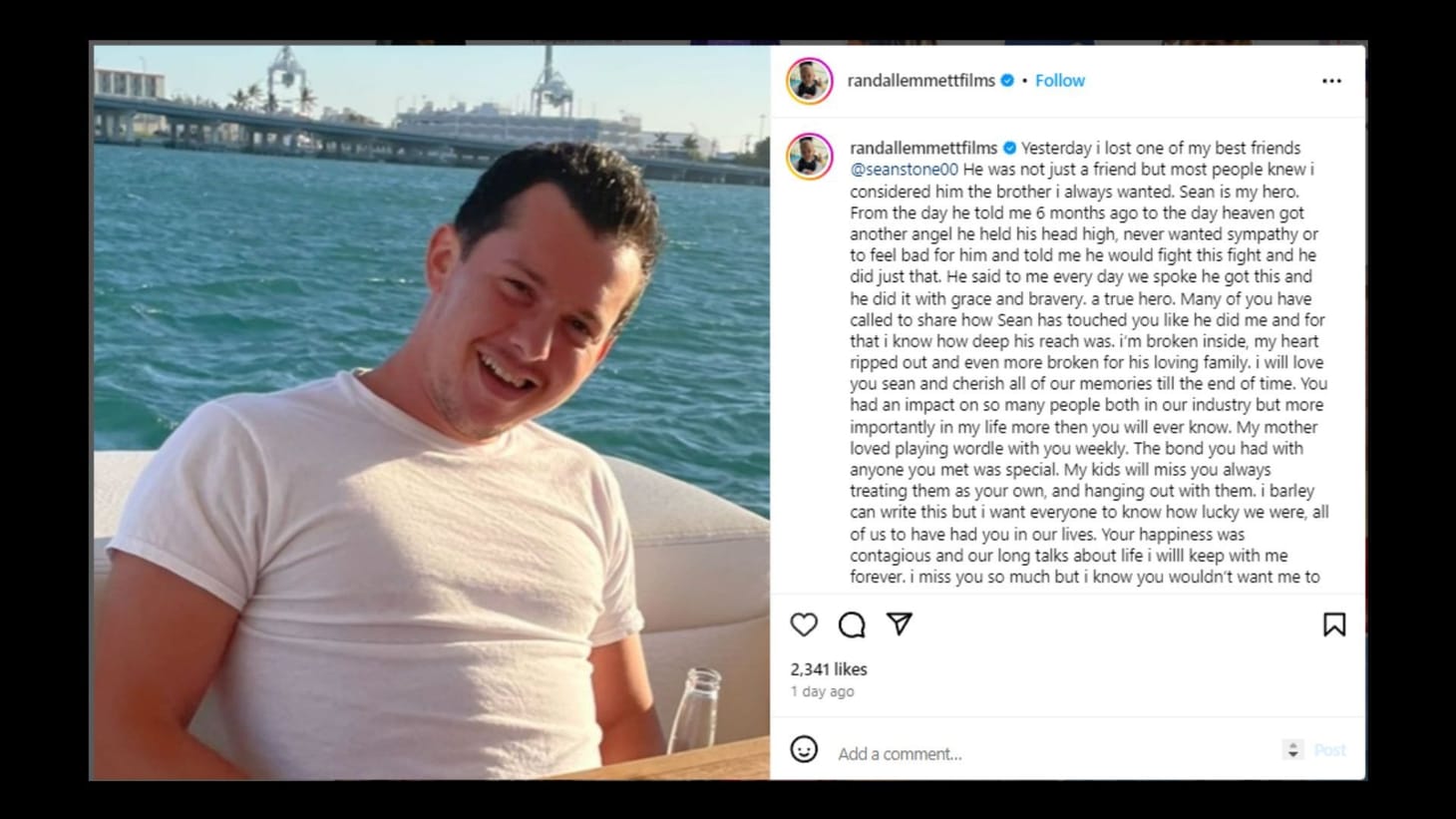 Who was Sean Stone? Hollywood action producer dies aged 31