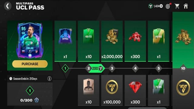 All FC Mobile UCL 2024 Pass rewards and how to get Pass points
