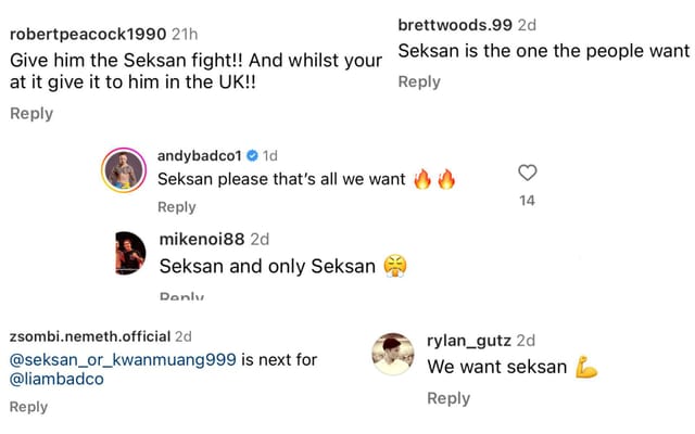 “Seksan and only Seksan” - Fans beg ONE Championship for Liam Harrison ...