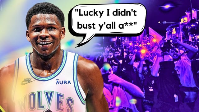 WATCH: Anthony Edwards goes back and forth with Lakers fans in Los Angeles