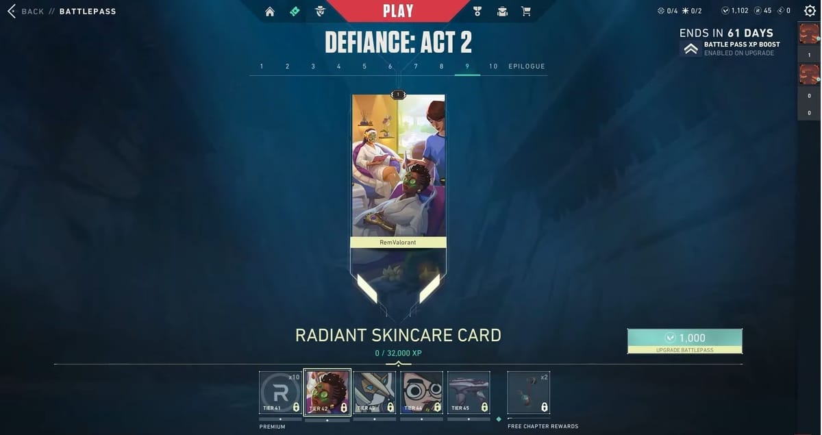 Valorant Episode 8 Act 2: All Battlepass tiers and rewards