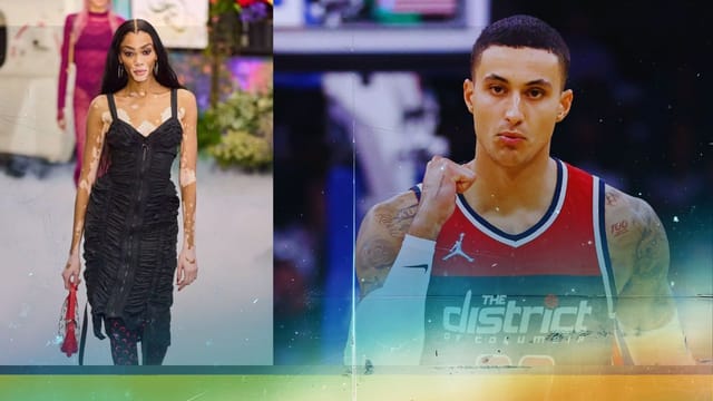 Kyle Kuzma’s girlfriend Winnie Harlow contrasts all-black ensemble with ...