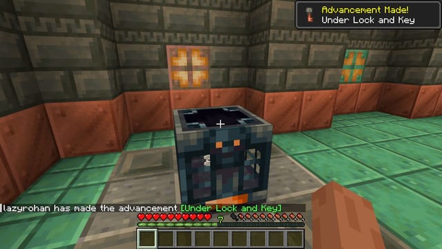 How to get Under Lock and Key advancement in Minecraft