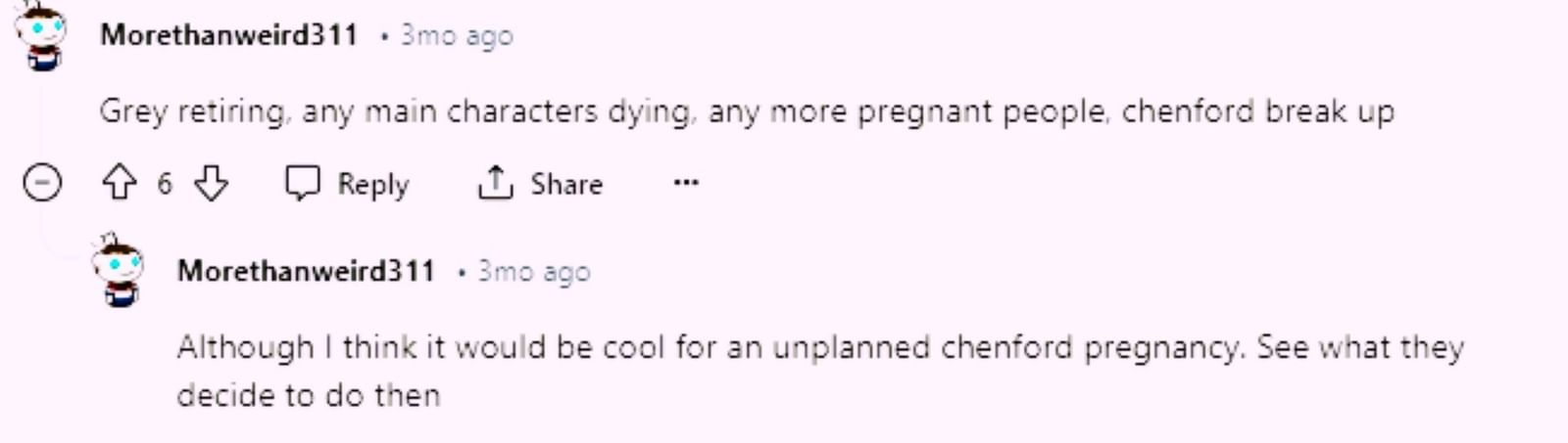 "Dear god please do not make Chenford pregnant": Fans detail plot ...