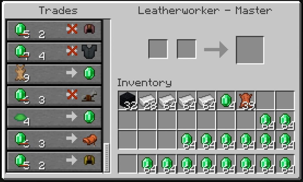 All Minecraft villager trades