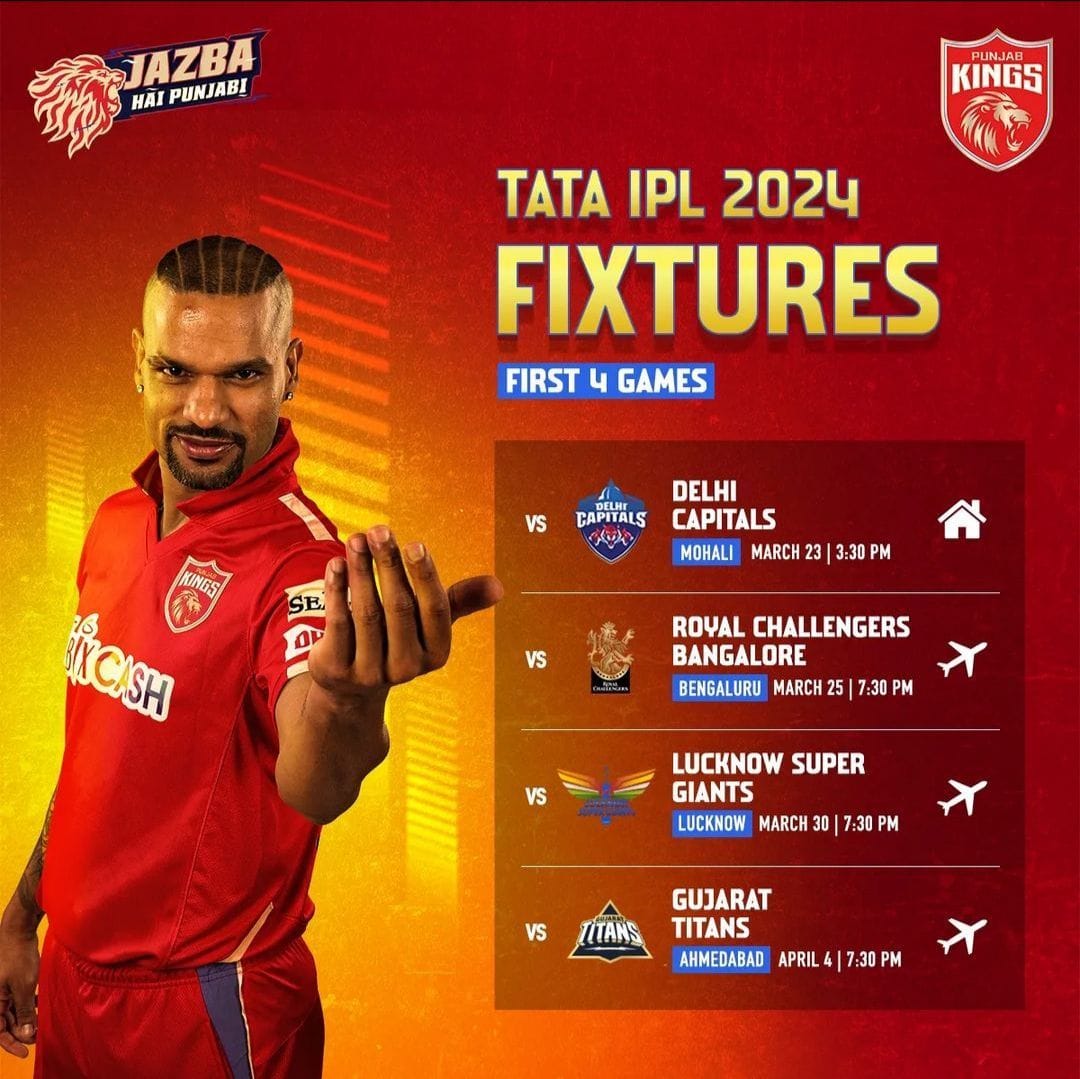 IPL Match Schedule 2024 & Time Table