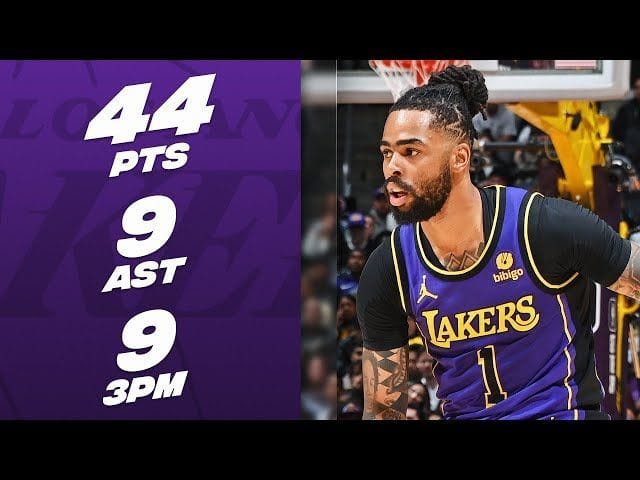 D'Angelo Russell scales unmatched Lakers milestones set by LeBron James ...