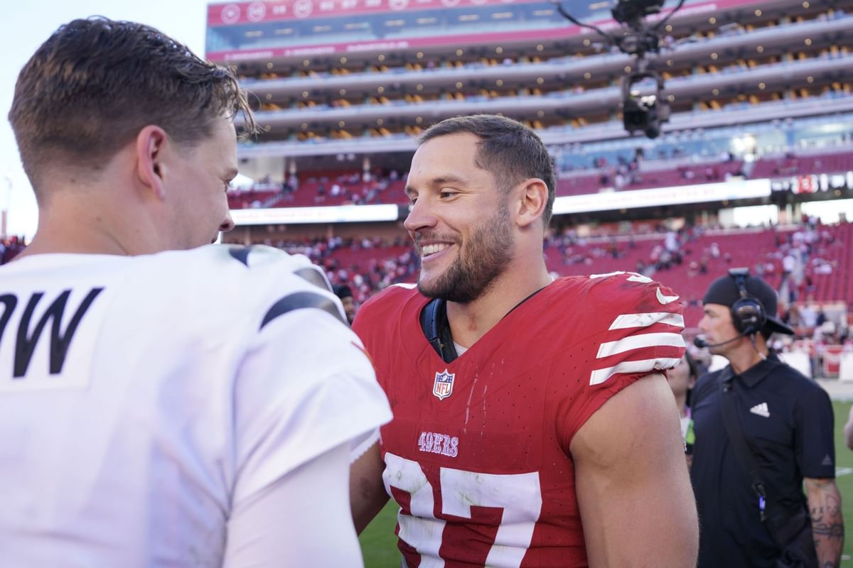 Nick Bosa trolled by fans after linking with Donald Trump, Joe Burrow ...