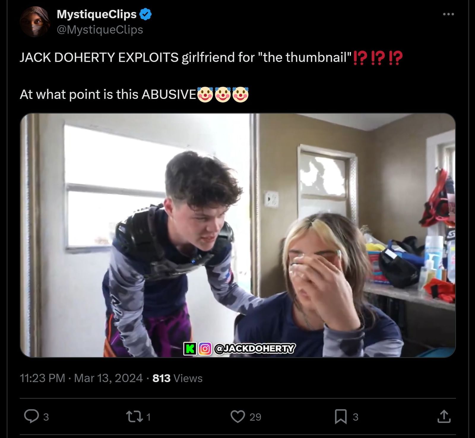 "I want to show them how hot you look when you cry" - Jack Doherty's ...