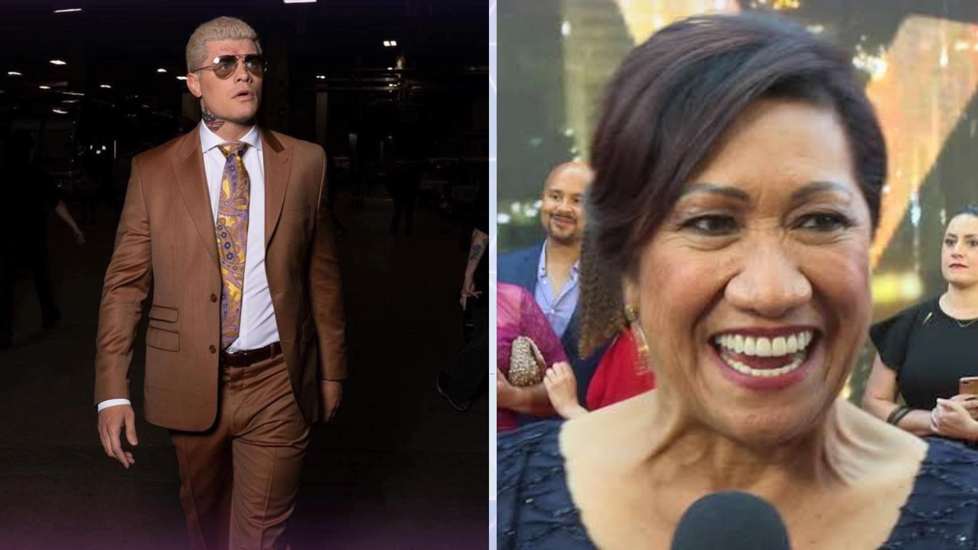 Remember when The Rock's mother helped Cody Rhodes during a WWE match?