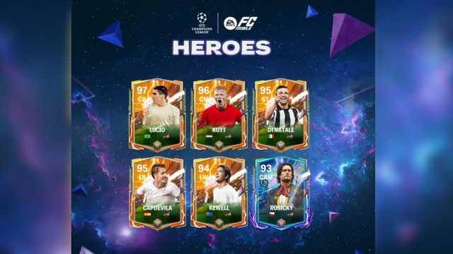 All announced FC Mobile Heroes 24 Team C cards