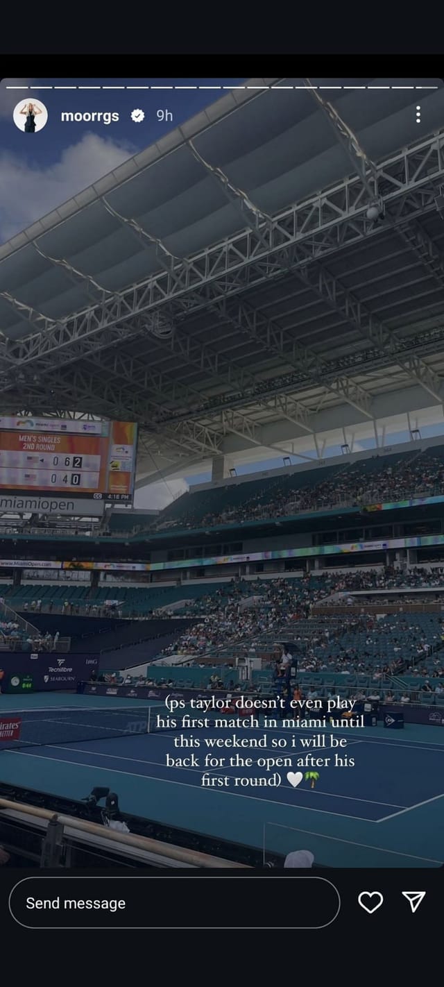 "Back in my favorite place" - Taylor Fritz's girlfriend Morgan Riddle ...