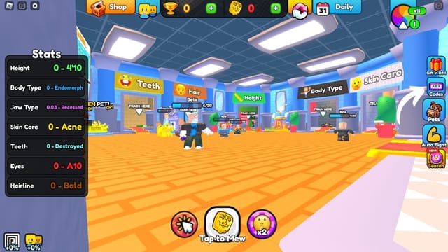 Roblox Mewing Simulator Codes