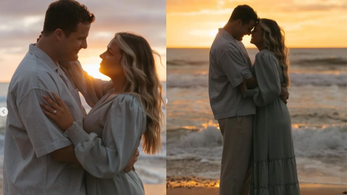 PHOTOS: Lions TE Sam LaPorta announces engagement to girlfriend Callie Dellinger