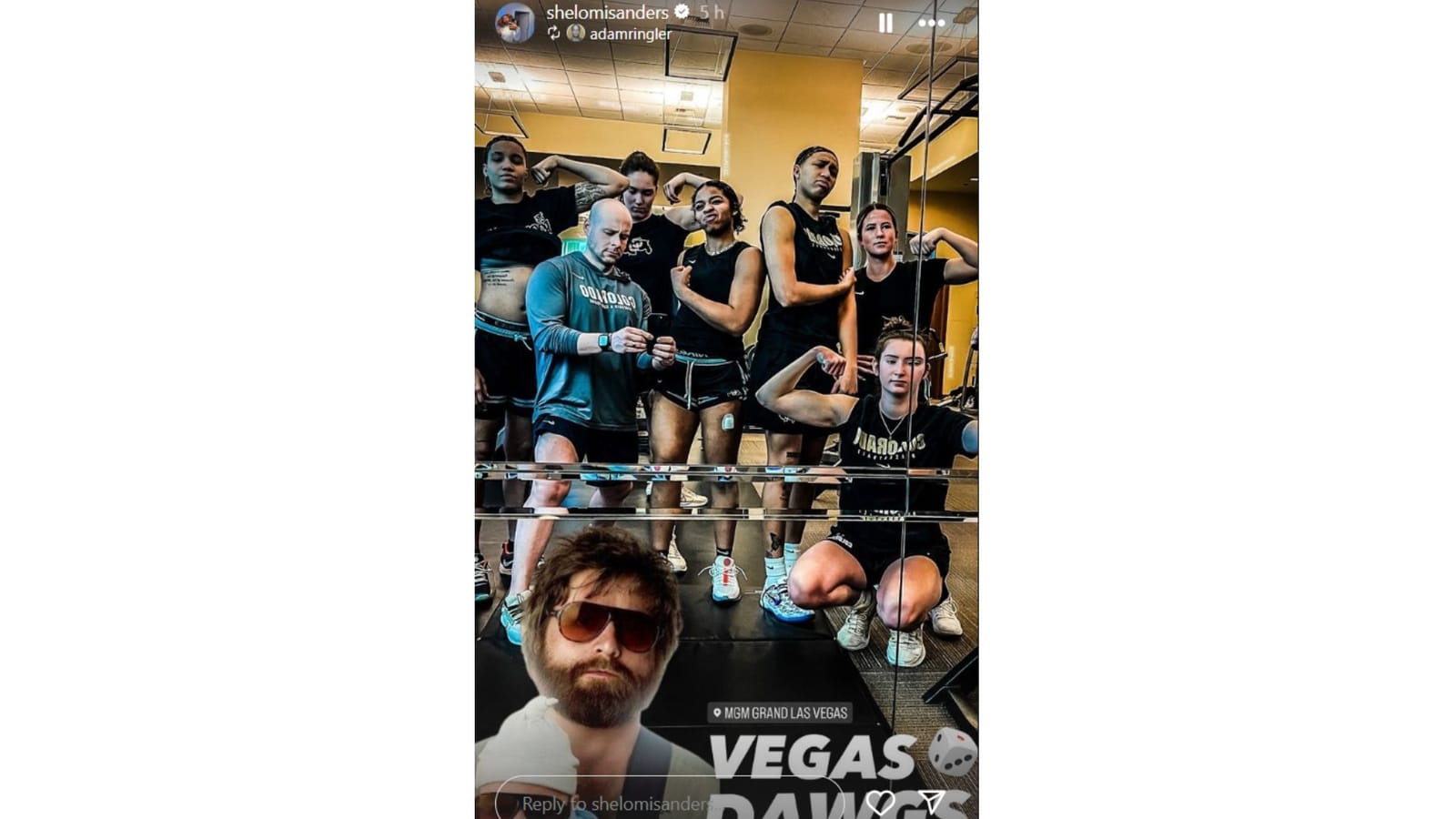 Coach Prime’s daughter Shelomi Sanders shows off big guns during ...