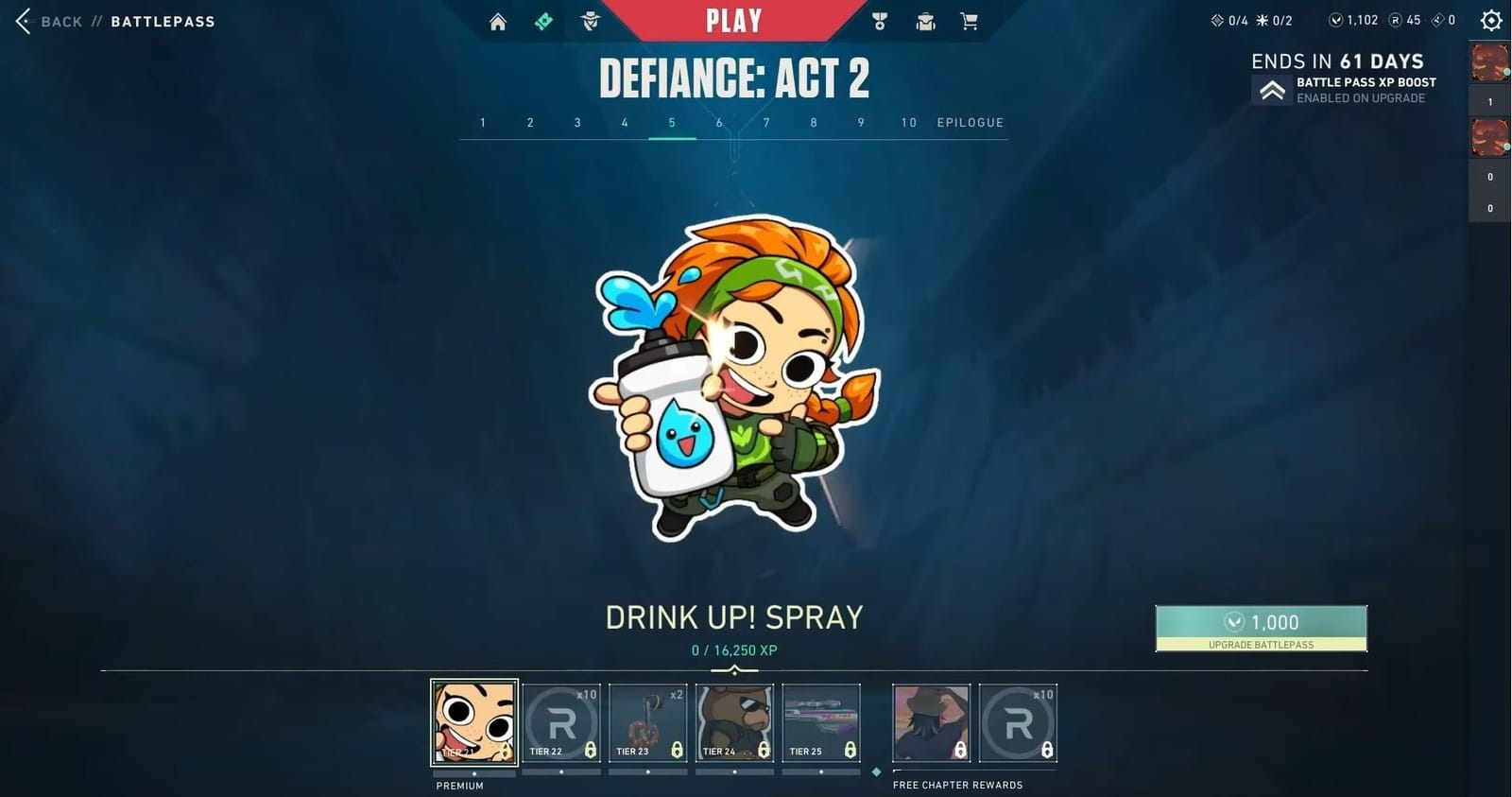 Valorant Episode 8 Act 2: All Battlepass tiers and rewards