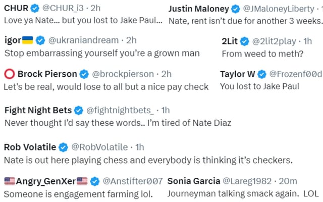 "But you lost to Jake Paul" - Fans give a reality check as Nate Diaz ...