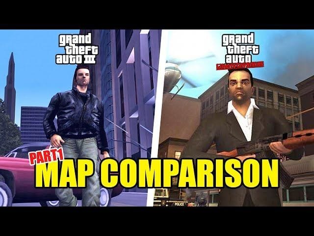 Gta Liberty City Stories Map GTA 3 Vs GTA Liberty City Stories MAP