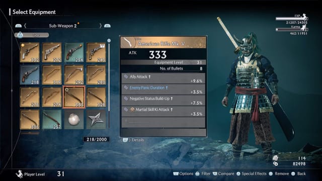 Best early game firearms in Rise of the Ronin