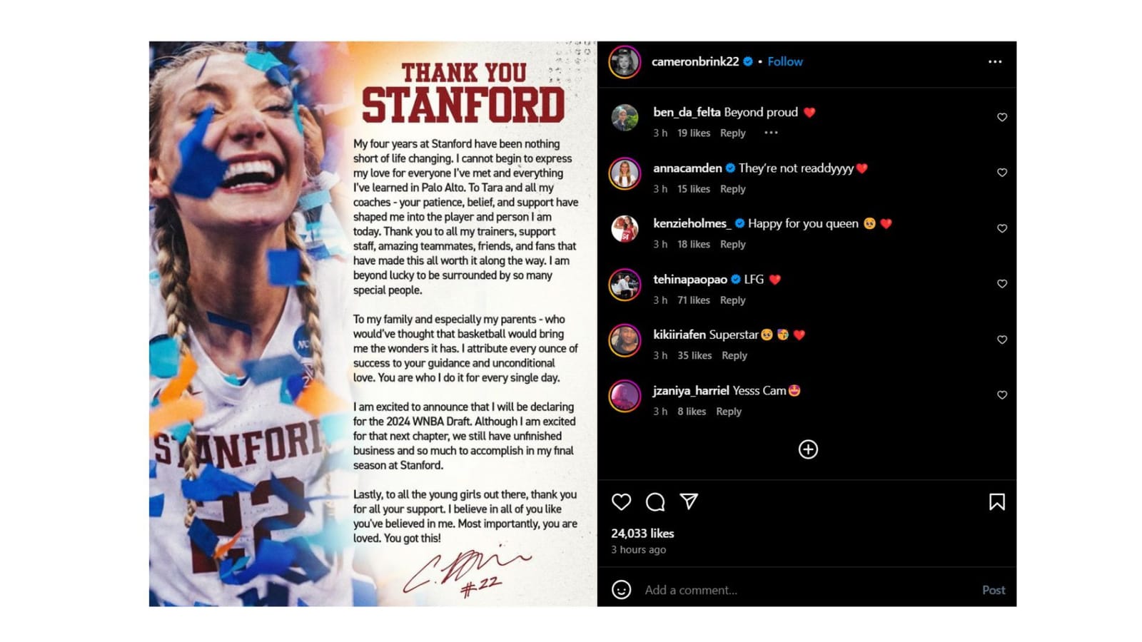 5 times Cameron Brink’s BF Ben Felter expressed admiration for Stanford ...