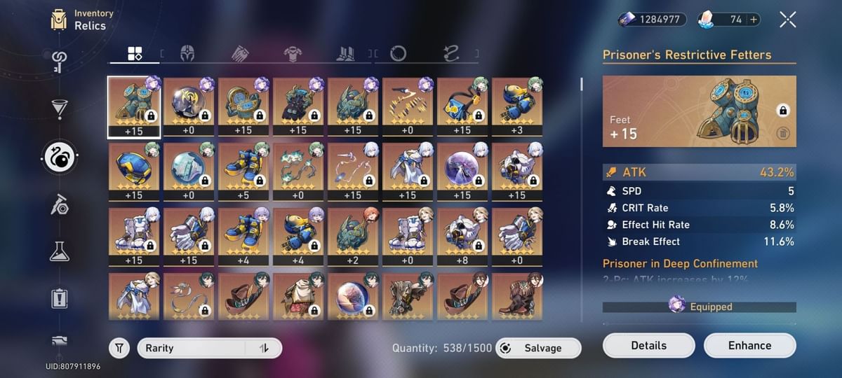 Honkai Star Rail 2.1 leaks hint at increased Relic inventory