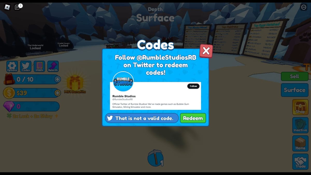 Mining Simulator 2 Codes (2024)