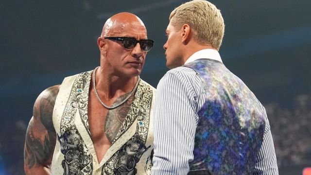 The Rock sends a two-word message after making Cody Rhodes bleed on WWE RAW