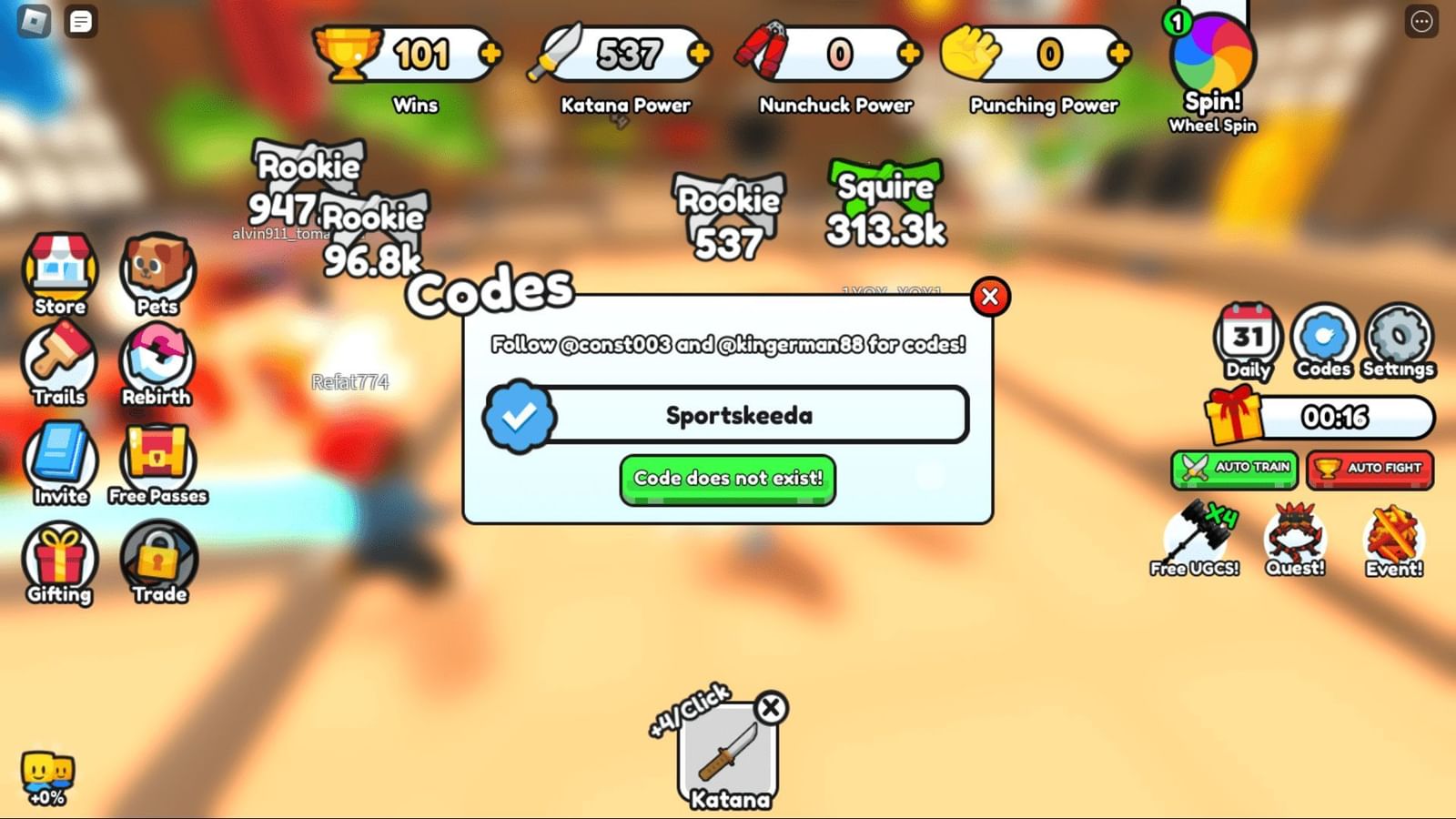 Roblox Ninja Fighting Simulator Codes