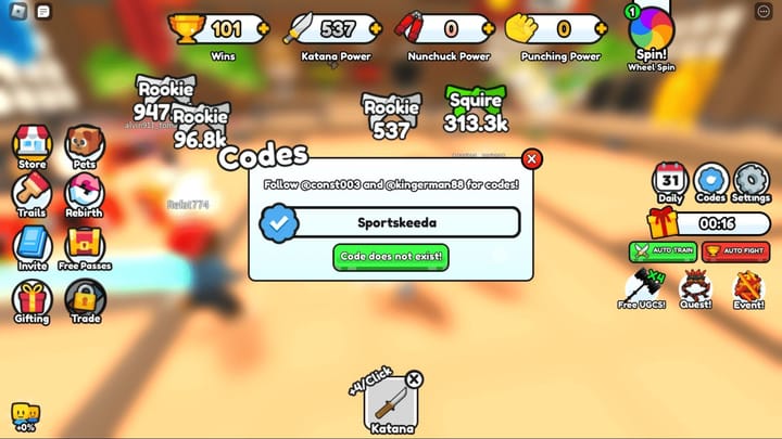 Roblox Ninja Fighting Simulator Codes