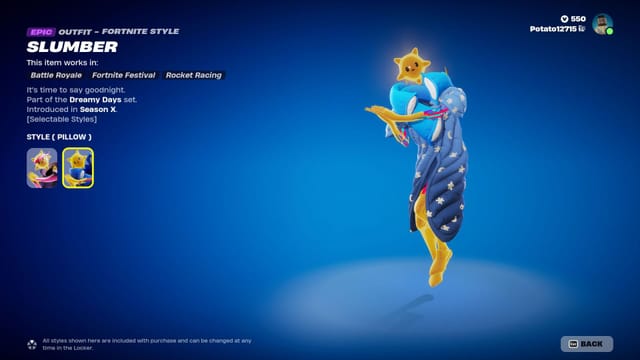 How to get Slumber Skin in Fortnite