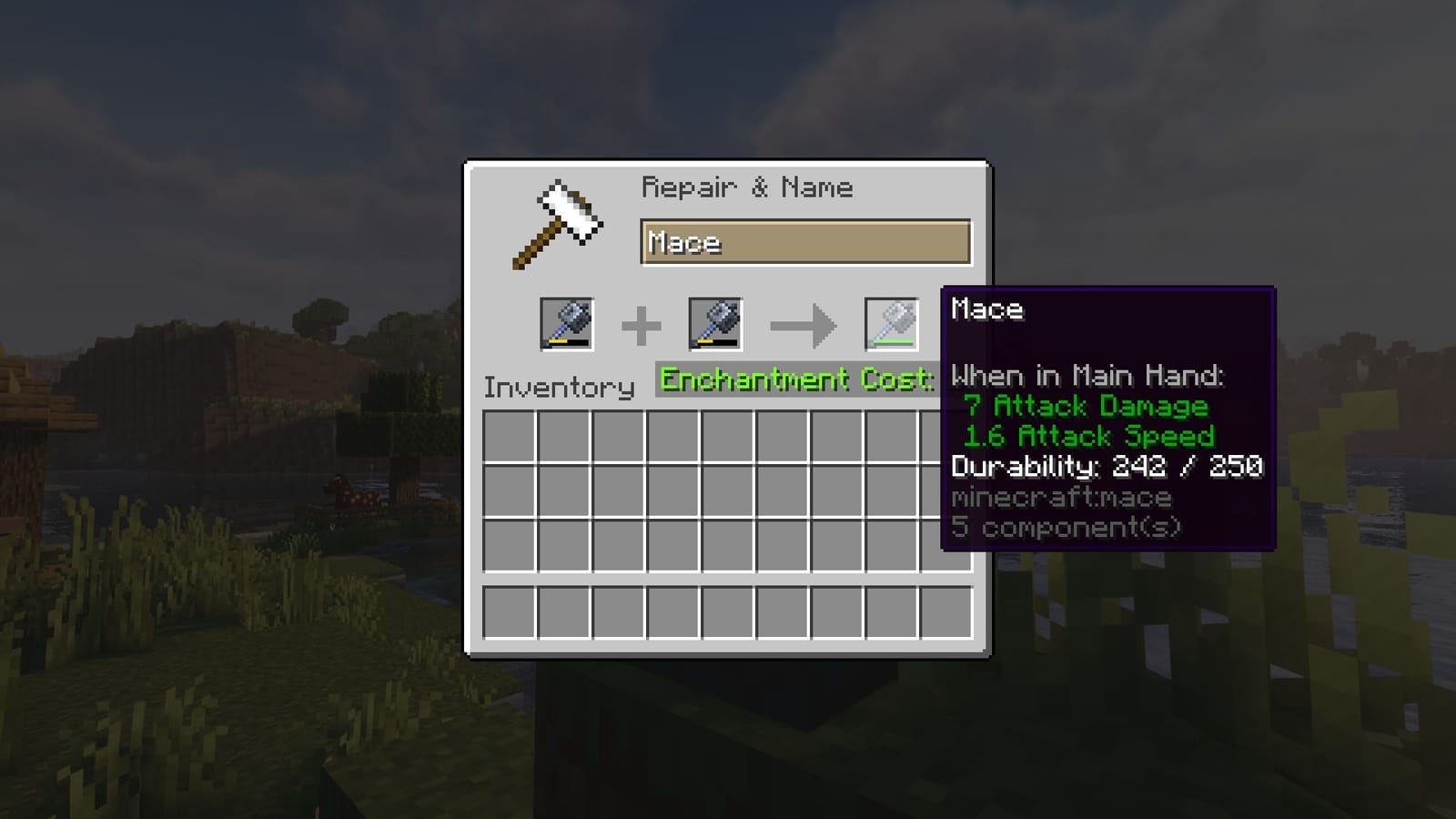How to repair mace in Minecraft