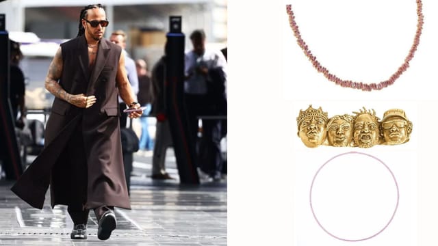 Lewis Hamilton outfits in Saudi Arabia GP: A $27,500 necklace, $480 ...