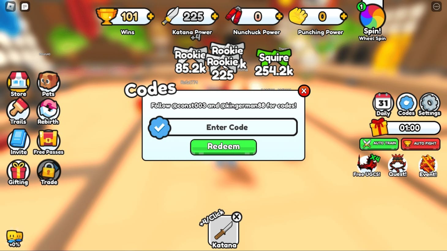 Roblox Ninja Fighting Simulator Codes