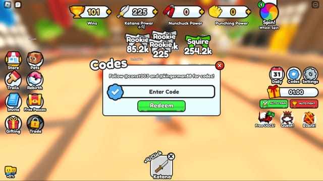 Roblox Ninja Fighting Simulator Codes