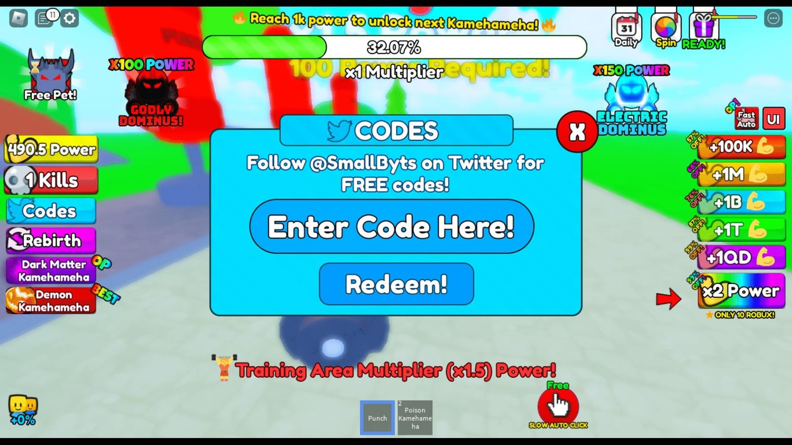 Roblox Kamehameha Simulator Codes