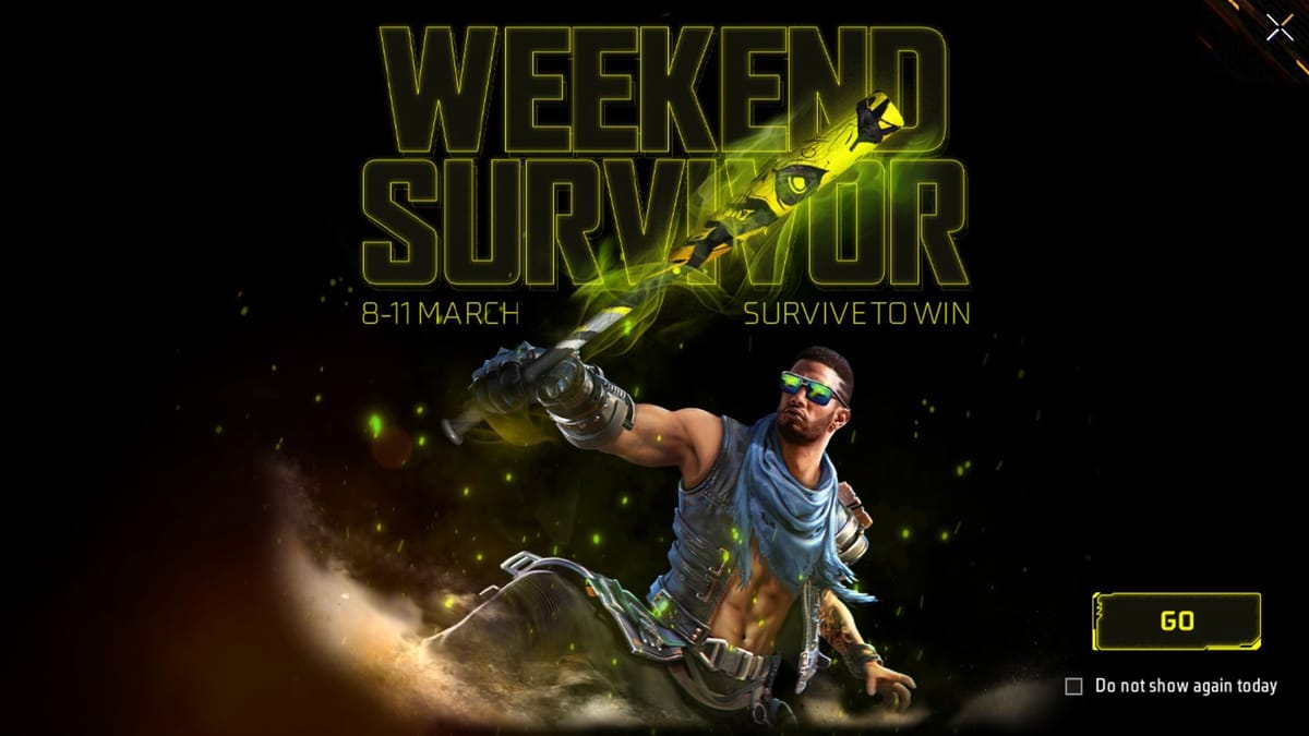 Free Fire Weekend Survivor event: Bat - Buttercup Dusk and more rewards