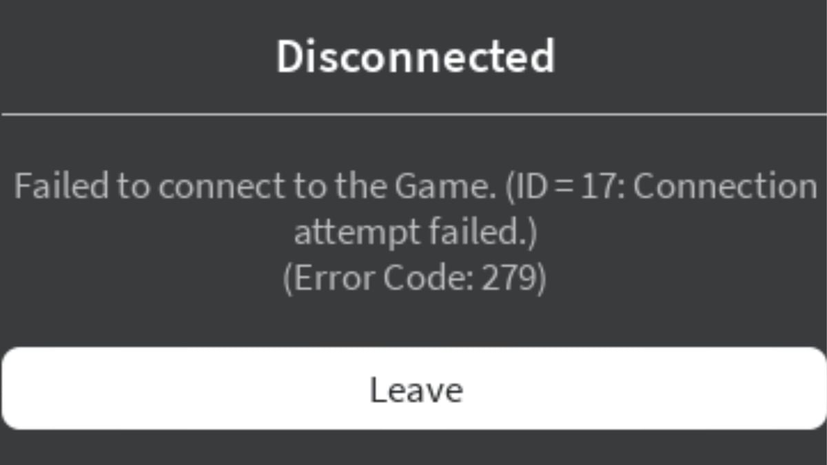 How to fix Roblox Error Code 279?