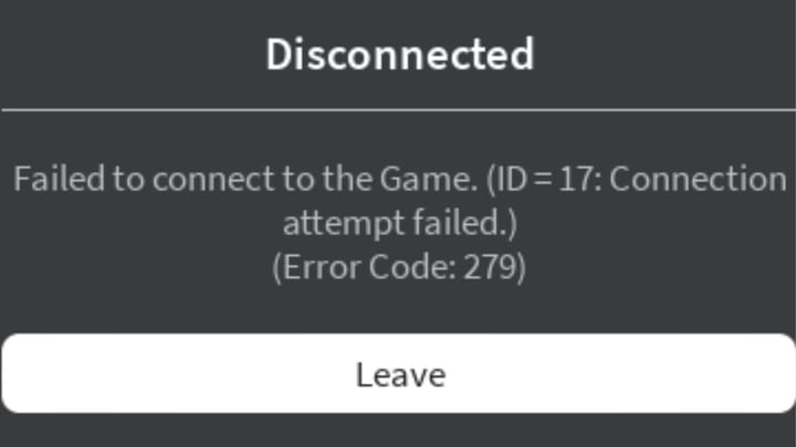 How to fix Roblox Error Code 279?
