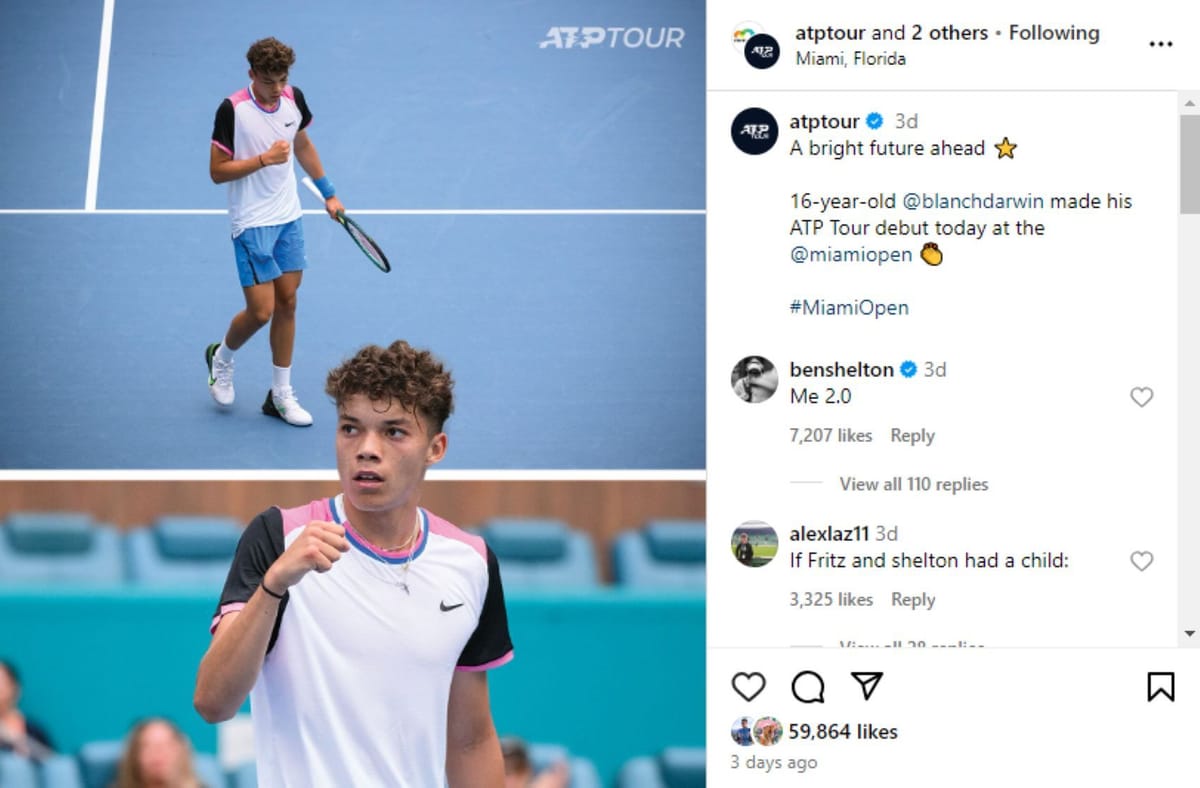 "Me 2.0" - Ben Shelton identifies fellow American Darwin Blanch as his ...