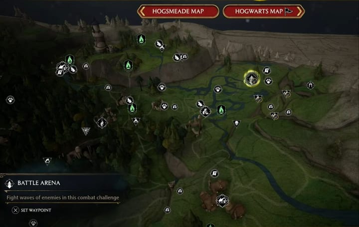 All Hogwarts Legacy Battle Arena locations
