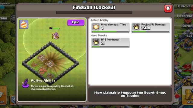 How to get the new Clash of Clans Fireball equipment