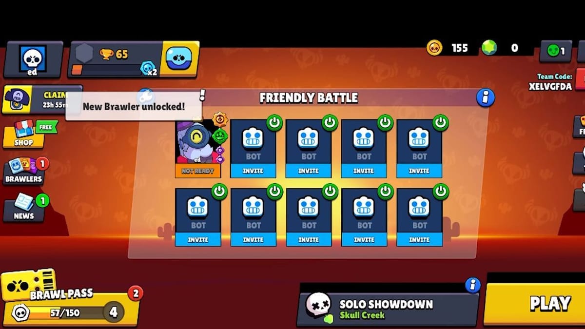 How to play 1v1 in Brawl Stars?