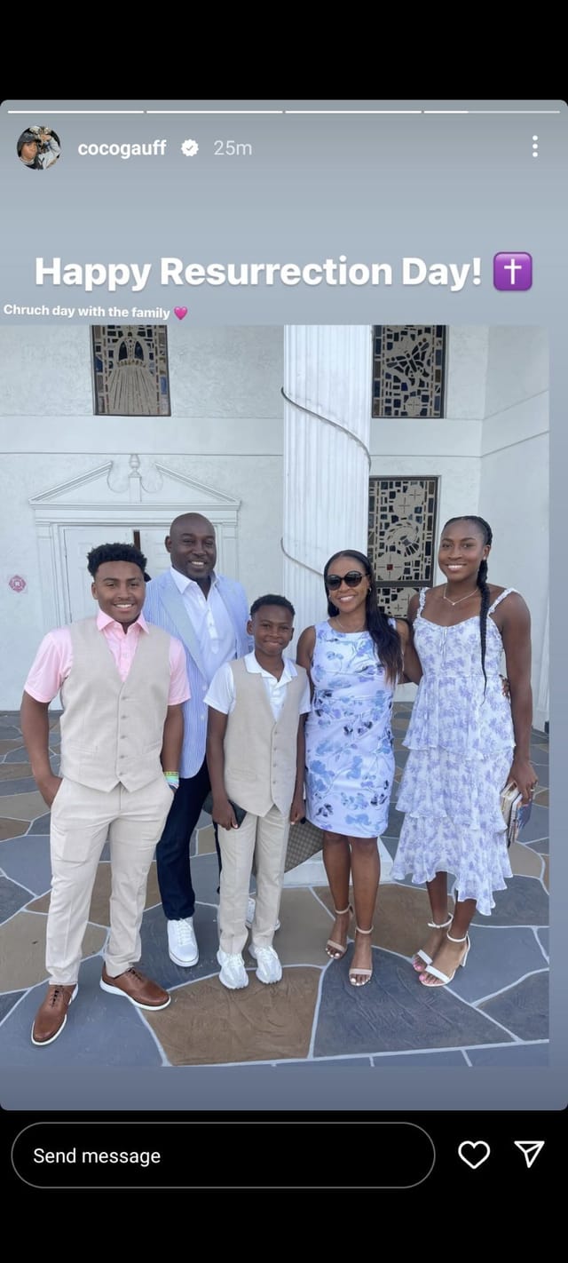 “Church day with family” - Coco Gauff shares glimpse of Easter ...