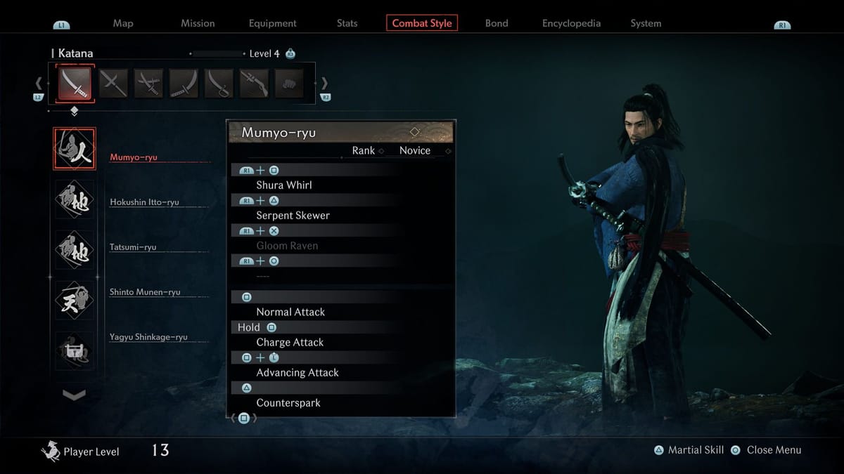 All combat styles in Rise of the Ronin