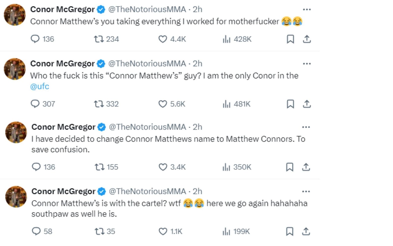 "Lay down the coke my man" - Fans react as Conor McGregor gets ...