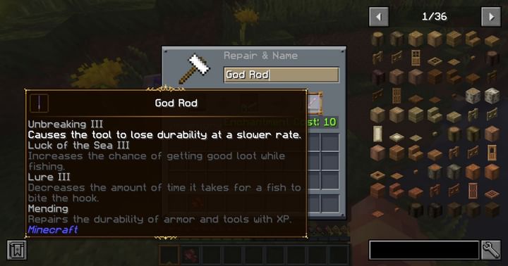 How to make the best fishing rod in Minecraft