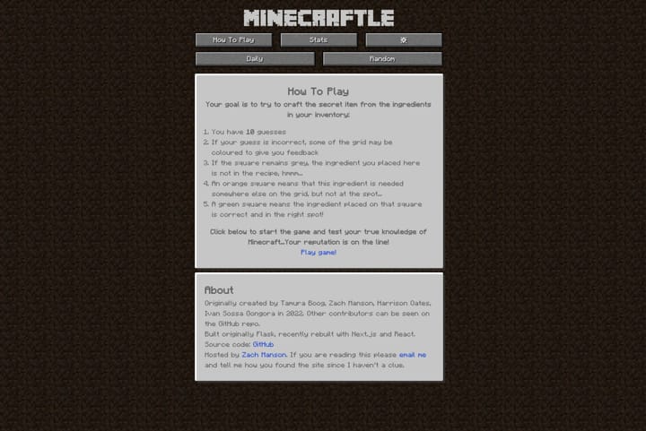 What is Minecraftle and how to play it?