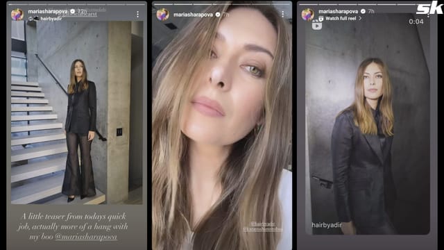 In pictures: Maria Sharapova dazzles in sophisticated all-black ...