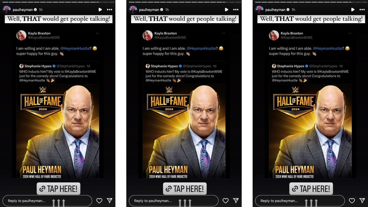 Paul Heyman reacts to "girlfriend" potentially inducting him into WWE ...