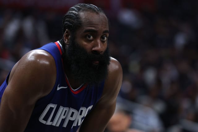 NBA fans lose it after James Harden attempts to block Kawhi Leonard in ...